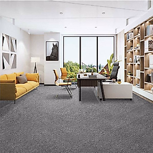 jxgzyy 20PCS 20x20”Square Carpet Floor Tiles Peel and Stick Commercial Carpet Tile Self Adhesive Carpet Tile Washable Carpet Flooring Tiles Commercial Carpet Squares for Flooring Indoor Outdoor