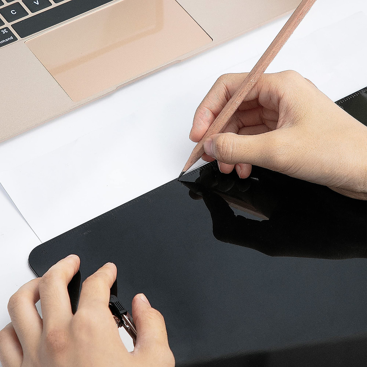 Amazon Basics Plastic Clipboards, Low Profile Clip, Clipboard for classrooms, Offices, Restaurants, Doctor Offices, Black, 2-Pack