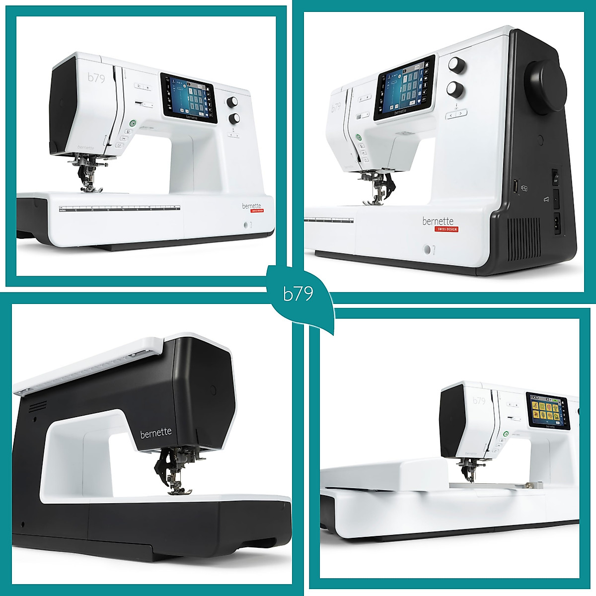 Bernette B79 Sewing & Embroidery Machine - Deluxe Embroidery Design Tools Bundle (Over $500 Embroidery Design Tools and 60 pcs Sunset Thread)