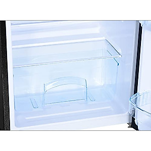 West Bend WBRT31S Mini Fridge for Home Office or Dorm, with Automatic Defrost and Adjustable Temperature, 3.1 Cubic Feet, Metallic