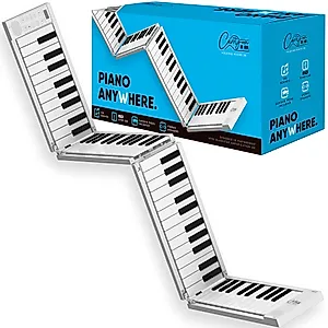 Carry-On 88-Key Foldable Digital Piano Bundle with Knox Gear Headphones, Learn-to-Play Stickers, & Lesson Book (4 Items)