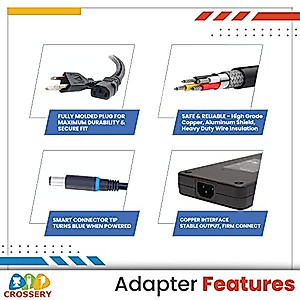 Dell 240W AC Adapter for Alienware Laptop Charger 240W Dell 180W Power Supply Adapter for Dell G3 G5 G7 G15 240W Charger Alienware M15 M17 M17x x51 Dell Alienware 17 15 13 R1 R2 R3 R4 R5 Charging Cord
