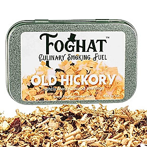 Old Hickory Wood Smoking Chips for Smoking Gun, Glass Cloche or Foghat Cocktail Smoker | Foghat Culinary Smoking Fuel (4oz) | Infuse Bourbon, Cheese, Meats, BBQ, Salt, Butter and More!