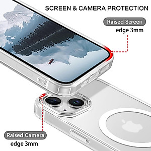BENTOBEN Magnetic for iPhone 13 Case & iPhone 14 Case [Compatible with Magsafe] Translucent Matte Phone Case iPhone 13/14 Slim Shockproof Women Men Protective Cover for iPhone 13/14 6.1", White
