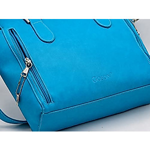Goson Concealed Carry Tote Bag - Large and Fashionable CCW Purses for Women with Multiple Pockets, Crossbody Straps, YKK Locking Zippers in Faux Leather