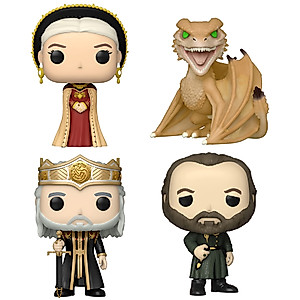 Funko POP! TV: House of The Dragon- Syrax Rhaenyra Targaryen Viserys Targaryen and Otto Hightower
