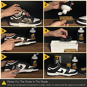 Tolobeve 12Oz Shoe Cleaner Kit, White Shoe Cleaner Sneakers Kit, Sneaker Cleaning Kit, Shoe Cleaning Kit for White Shoes,Suede Shoe,Tennis Shoe,Leather,Canvas