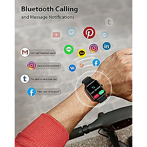 Yoever Smart Watches for Men with Alexa, 1.8'' Bluetooth Call Fitness Tracker Watch, Heart Rate Sleep Monitor Step Counter, Sports Workout Activity Trackers for Christmas Birthday Gifts Men Dad Father