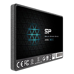 SP 512GB SSD 3D NAND A55 SLC Cache Performance Boost SATA III 2.5" 7mm (0.28") Internal Solid State Drive (SP512GBSS3A55S25)