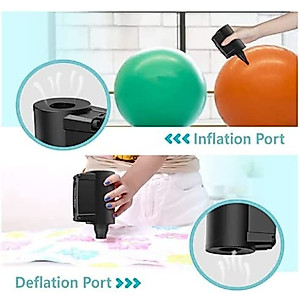 Pumteck Air Pump for Inflatables, Electric Air Pump with 4 Nozzles, Rechargeable Battery Air Mattress Pump, Pool Toys, Air Mattress Beds, Boats, Swimming Ring, USB/4000mAh