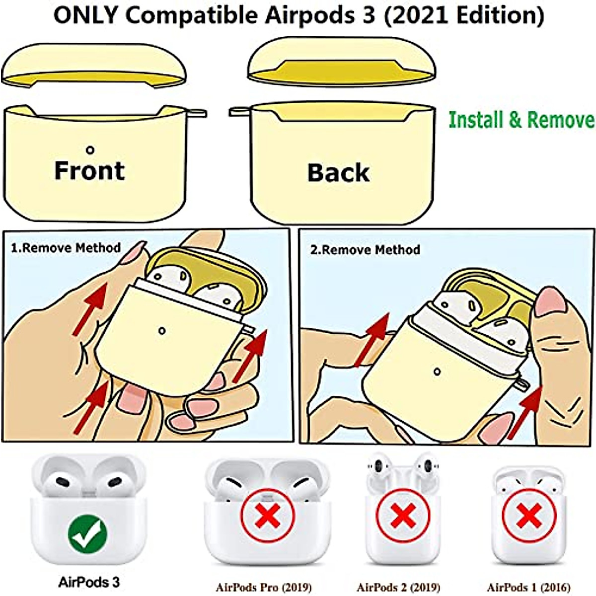 Olytop for Airpods 3rd Generation Case Black Girl, Cute African American Girl Case for Airpod 3 Cover Protective Hard Black Afro Women Cover with Keychain for Apple Airpods 3rd Gen Case- Black Queen