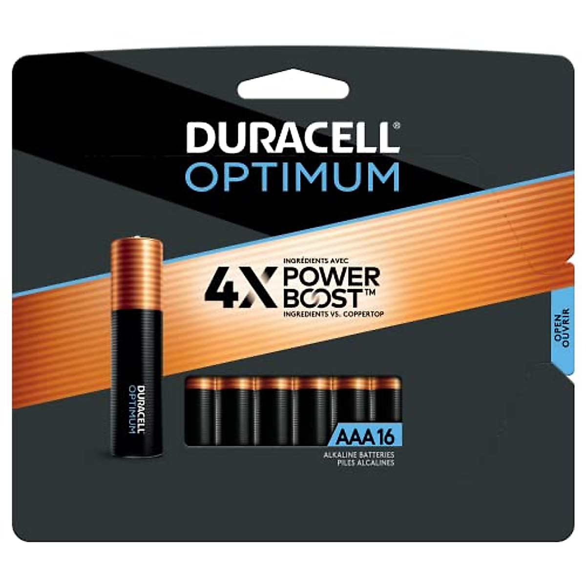 Duracell Optimum AAA Batteries with Power Boost Ingredients, 16 Count Pack Double A Battery with Long-Lasting Power, All-Purpose Alkaline AA Battery for Household and Office Devices