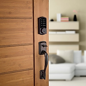 Kwikset 99150-003 SmartCode 915 Touchscreen Electronic UL Deadbolt with Smart Key, Venetian Bronze