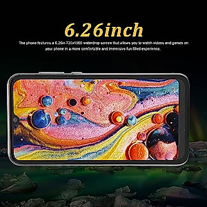 Yunseity Unlocked Smartphone, S23+ Ultra 6.26 Inch FHD Screen Ultra Thin Smartphone 4GB RAM 64GB ROM, 5MP+8MP Cameras, MTK6580A CPU Face Recognition Cellphone for Android 10.1 (Black)