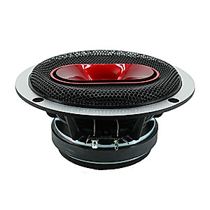 Gravity WZP65 Warzone Series 6.5" inch Pro Midrange Coaxial Loud Speaker 4-Ohms with 600 WATT Max, 1 Speaker Corrugated Speaker Surround with Oversize Magnet Motor Structure