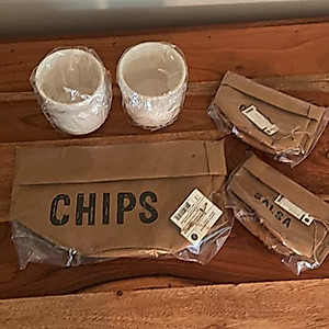 Santa Barbara Design Studio Table Sugar Washable Paper Chip Set, 5 Pieces, Salsa-Chips-Guac,Medium