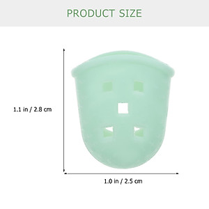 MILISTEN 2pcs Soft Kalimba Finger Protector, Kalimba Silicone Finger Fingertip Protectors, Kalimba Thumb Protector, Guitar Thumb Picks Finger Sleeve for Beginners Starters Kids Adult, Green