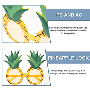 HIPIHOM 8Pcs Fruit Eyeglasses Luau Party Sunglasses Funny Sunglasses Dress Props for Hawaiian Beach Luau Theme Party Supplies