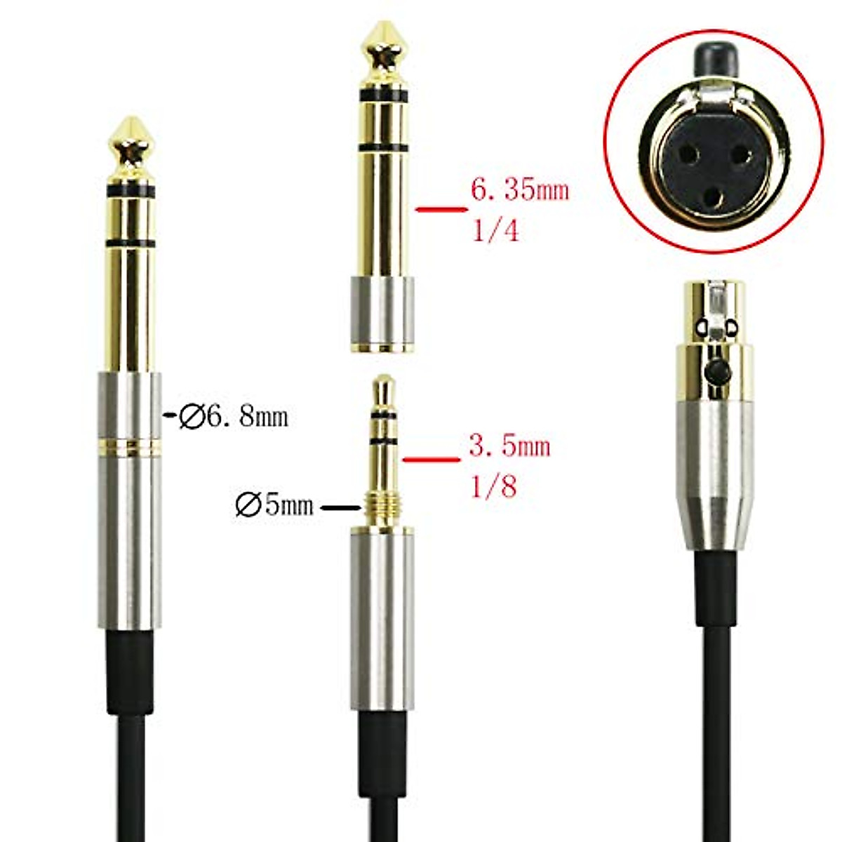 NewFantasia Replacement Audio Upgrade Cable Compatible with beyerdynamic DT 1990 Pro, DT 1770 Pro Headphone and Compatible with AKG K371, K175, K275, K245, K182, K7XX Headphone 1.3meters/4.2feet
