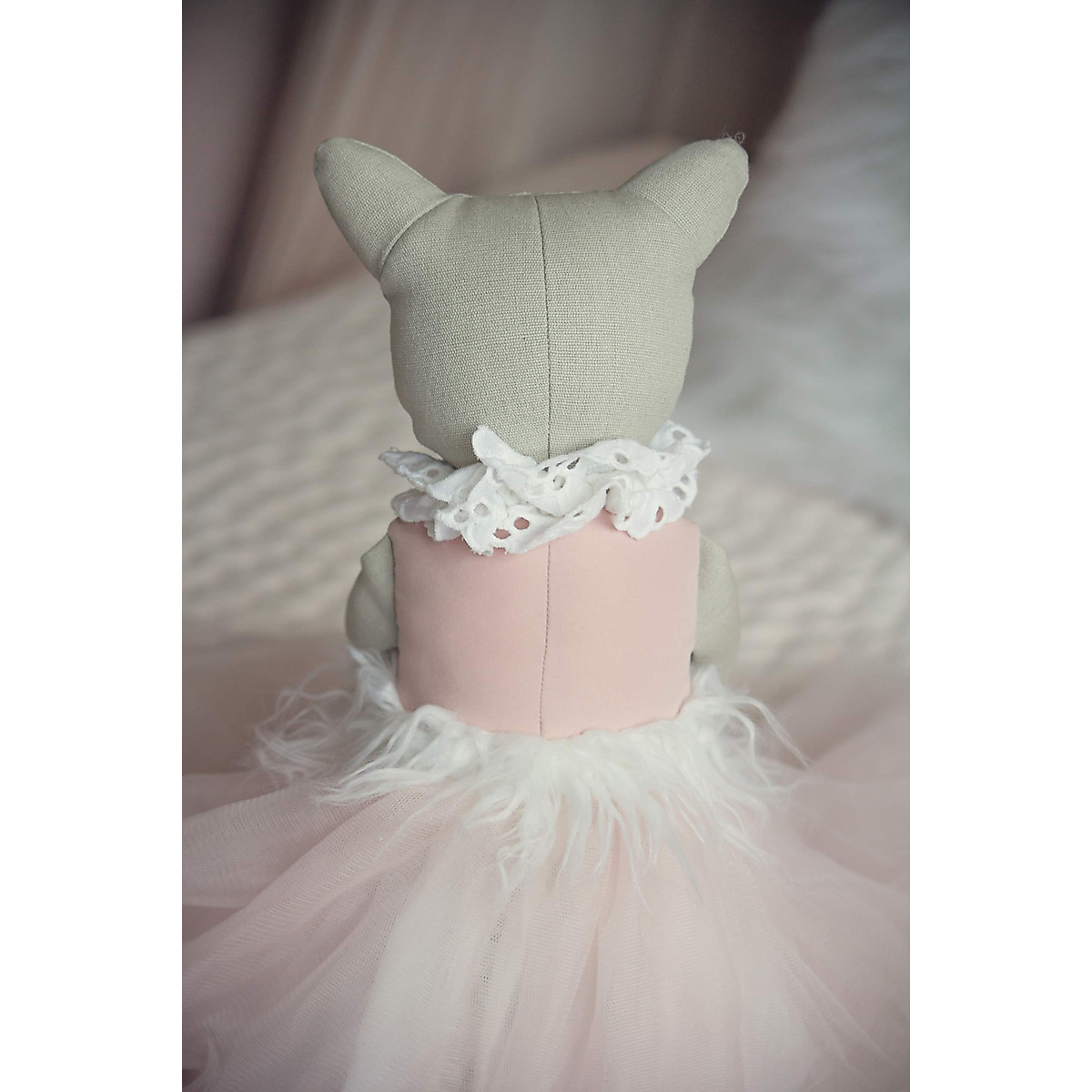 Inspired by Jewel Poppy The Cat - Handmade 24.8-Inch Plush Doll with Ballerina Tutu Outfit - Pretty Stuffed Toy Surprise Gift for a Little Princess Age 3+ - Soft Plushie for Hugs, Cuddle and Comfort
