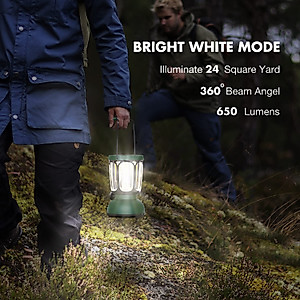 Mesqool LED Camping Lantern Rechargeable 6000mAh Run for 10-200 Hours & Solar Crank CR1009 Survival Radio Emergency Radio