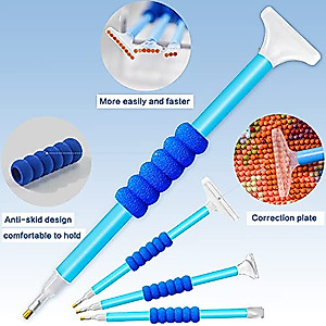 Suptikes Diamond Painting Accessories,Diamond Painting Tools with Cute Blue Roller and Diamond Embroidery Box for DIY Diamond Painting Art