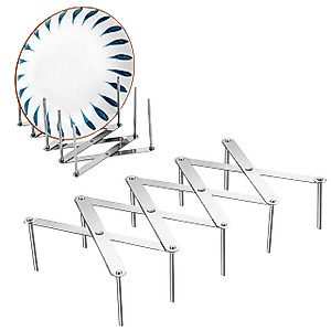 Dish Drying Rack Lid Glass Expandable Collapsible Compact Space Saving Plate Holder Stand Organizer Storage Stainless Steel Small large Dish Bottle Adjustable Rack For Cabinet Counter RV Sink