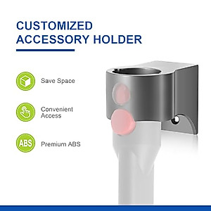 LANMU 4 Pack Wall Mount Accessory Holder Compatible with Dyson V15 V12 V11 V10 V8 V7 Outsize Gen5 Vacuum Cleaner, Attachments Organizer, Not Fit V12 V15 Motorized Tools