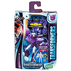 Transformers Toys EarthSpark Deluxe Class Shockwave Action Figure, 5-Inch, Robot Toys for Kids Ages 6 and Up