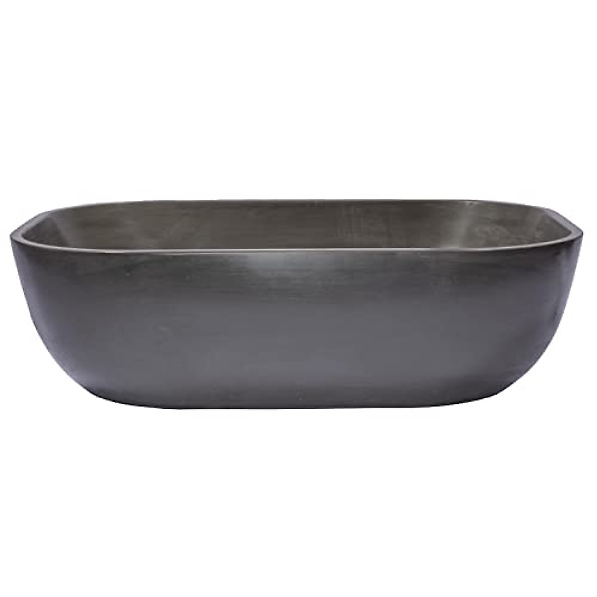 Eden Bath Rounded Corners Rectangular Concrete Vessel Sink (Charcoal)