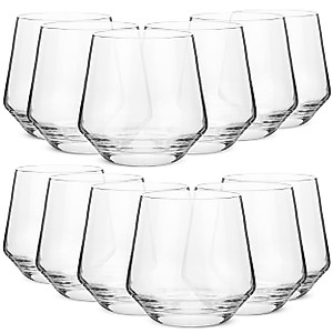 BTaT- Stemless Wine Glass, 12 oz, Set of 12, Stemless Wine Glasses, Wine Glasses Stemless Wine Glass Set, Stemless Red Wine Glasses, Wine Glass Stemless, Christmas Gifts