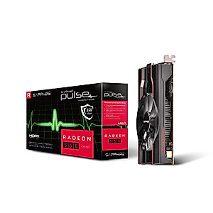 Sapphire Technology, Sapphire 11268-21-20G Radeon Pulse RX 550 2GB GDDR5 64-bit HDMI DVI-D DP OC (UEFI) PCI-E Graphics Card (Renewed)