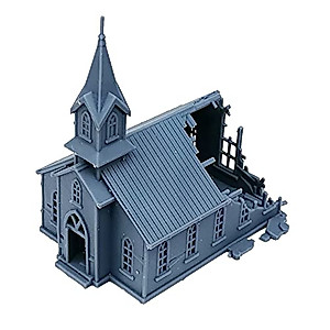 Outland Models Railway Scenery Structure Damaged Church 1:160 N Scale