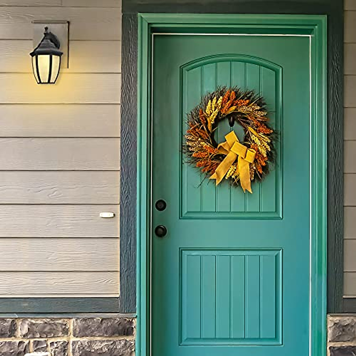 Noble Home Porch Light Outdoor Wall Lantern | LED Lamp Fixture for Outside of House, Garage, Patio and Home Exterior | Black Sconce with Clear Glass, Wet Rated