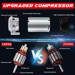 CARFKA Air Horn for Truck Boats Car, 150DB Super Loud Train Horns Kit with 120 PSI Air Compressor (black, Single)