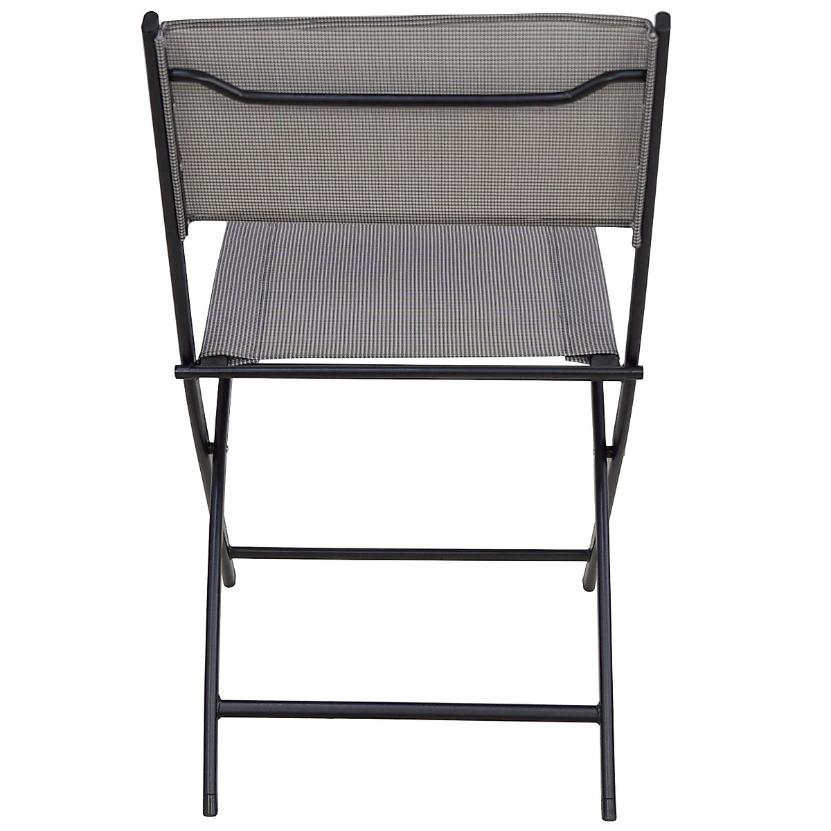 BTEXPERT 3-Piece Patio Bistro Dining Furniture Set Portable Folding Picnic Table Two Chairs Outdoor Foldable Gray for Backyard Porch Party RV Event Camping Commercial Grade Tempered Glass No Assembly