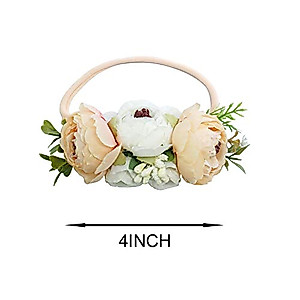 BGFKS Lace Ruffle Sleeve Romper Tutu for Baby Girl,Newborn Toddler Girls Bodysuit Tutu Dress with Flower Headband (White, 6-12 Months)