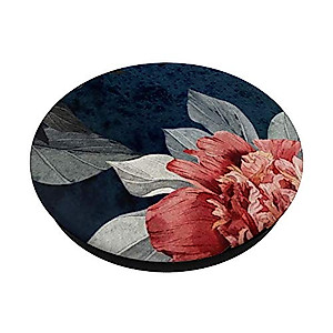 Vintage Navy Floral Pattern Phone Popper PopSockets Swappable PopGrip