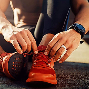 Rinfit Silicone Rings for Men - Mens Silicone Wedding Band - Infinity Silicone Ring Men - Rubber Wedding Rings - Patented Design - SetD, Size 10