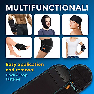 Wrist Ice Pack Wrap - Cold Therapy for Instant Pain Relief and Treatment of Carpal Tunnel, Tendonitis, Injuries, Swelling, Rheumatoid Arthritis, Sprains - Hand Support Brace with Reusable Gel Packs