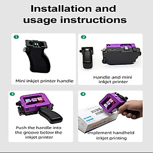 SHJ-XJLJNQ Small Handheld, Mini Inkjet Printer, Portable, Suitable for Production Date, QR Code, Logo Smart Coder Supports Multiple Languages