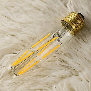 XININSUN T10 Led Bulb, 8W Dimmable Led Tubular Bulbs, 75-100 Watt Equivalent, 2700K Soft Warm White,850lm, Clear Glass, E26 Base Lamp Bulb, for Cabinet Display Cabinet etc,3 Pack.