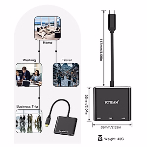 YCCTEAM Switch Dock for Nintendo Switch/OLED, USB C to HDMI TV for Nintendo Switch, Portable 4K Switch Adapter Docking Station for TV/Steam Deck/Samsung DeX/PC, and More