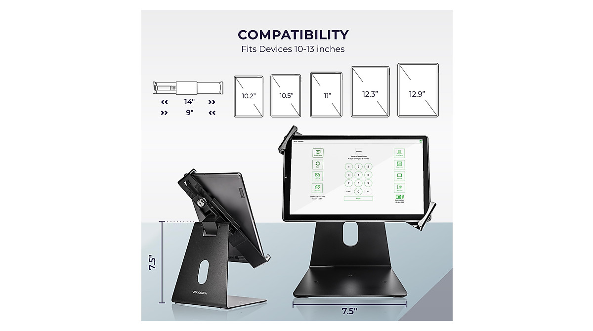 Secure Your iPad with Volcora Anti-Theft Tablet Stand - Lock & Mount