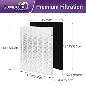 C545 Filter for Winix C545 Filter S, 2 True HEPA Filter + 8 Activated Carbon Filters Part No. 1712-0096-00 and 2522-0058-00