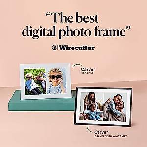 Aura Carver 10.1" WiFi Digital Picture Frame | The Best Digital Frame for Gifting | Send Photos from Your Phone | Quick, Easy Setup in Aura App | Free Unlimited Storage | (Clay with White Mat)