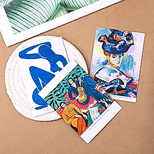 Henri Matisse Art Postcards, Famous Painting Abstract Art Post Cards Bulk Pack(30 Pack), Vintage Aesthetic Photo Collage Kit, Postcards Poster for School Students Teacher Thank You Note Cards