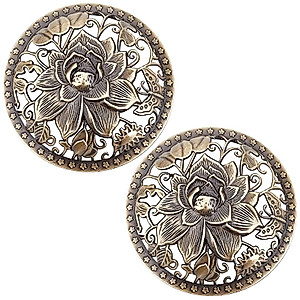 GORGECRAFT 2PCS Candle Cover Topper Lotus Scented Candles Cover Bronze Flowers Lid Jar Candles Bronze Alloy Candle Toppers Jar Shade Sleeves Accessories to Burn Evenly for Jar Candles Melt Space