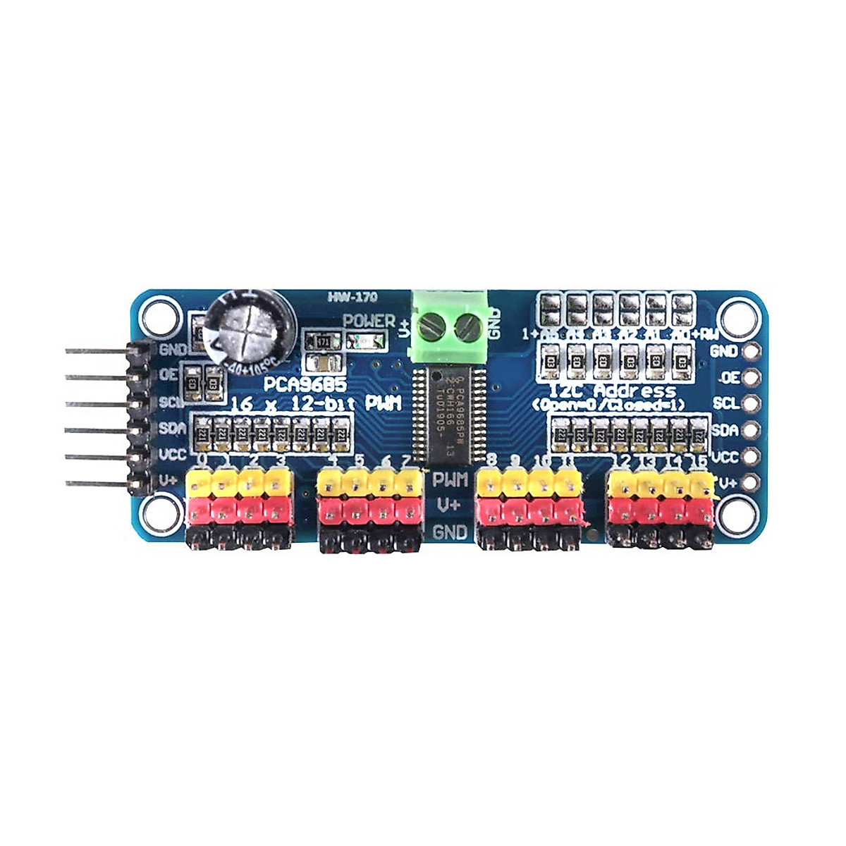 ACEIRMC 3pcs 16 Channel PWM Servo Motor Driver PCA9685 IIC Module 12-Bit for Arduino Robot or Raspberry pi
