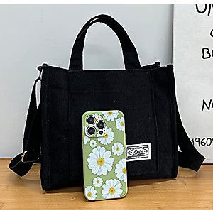 Tote Bag Women Small Satchel Handbag Stylish Corduroy Hobo Fashion Crossbody Bag